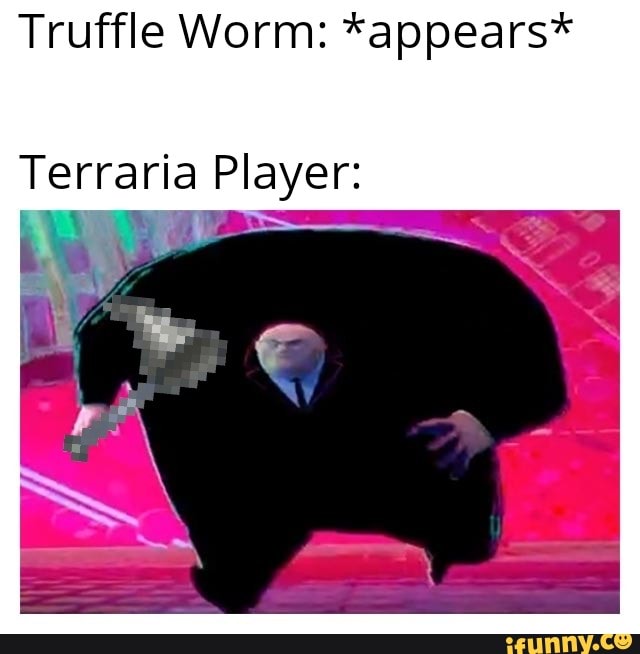 Truffle Worm: *appears* Terraria Player: a - iFunny