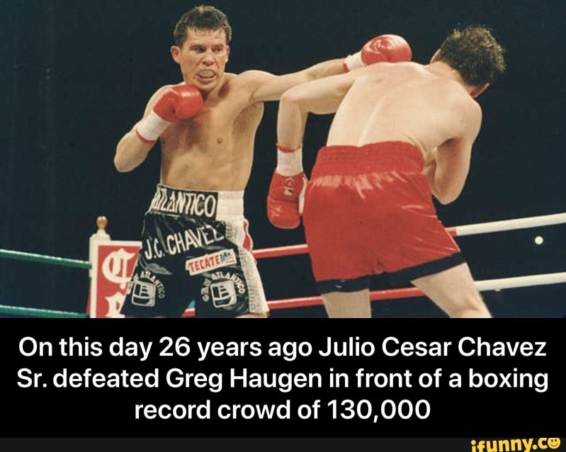 On this day 26 years ago Julio Cesar Chavez Sr. defeated Greg Haugen in ...