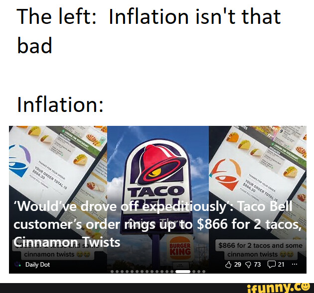 The left: Inflation isn't that bad Inflation: 'Would've drove off ...