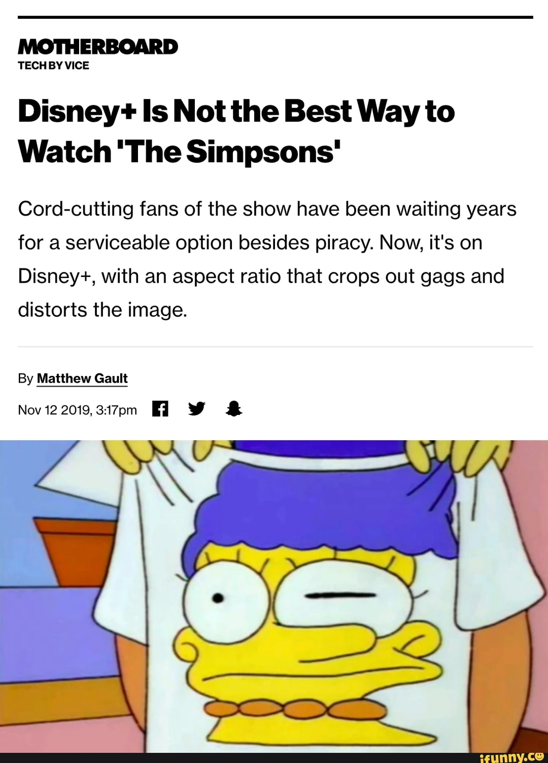 TECH BY VICE Disney+ Is Not the Best Way to Watch 'The Simpsons' Cord ...