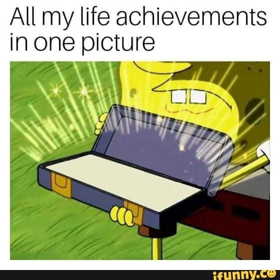 All my life achievements in one picture - iFunny