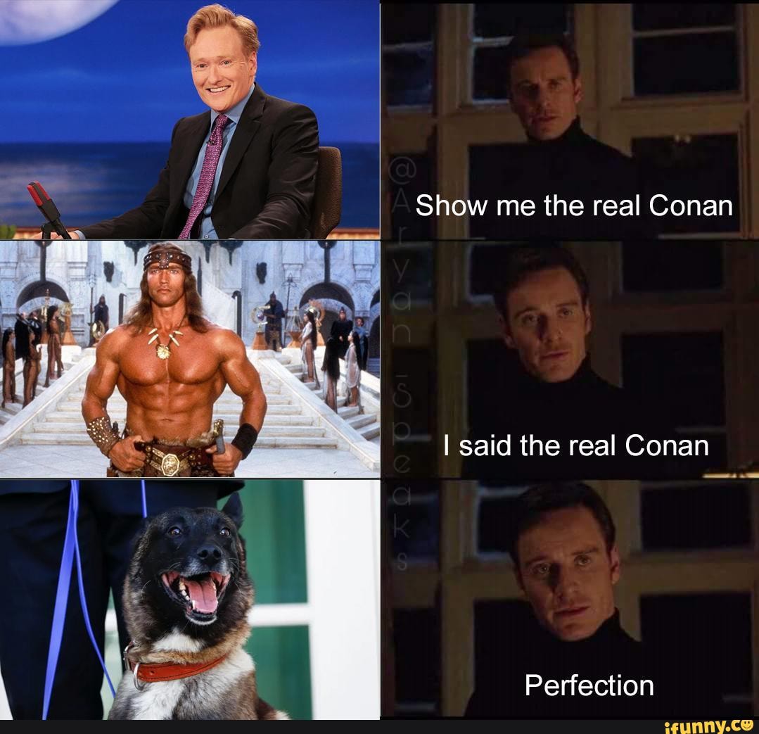 Show me the real Conan I said the real Conan Perfection - iFunny
