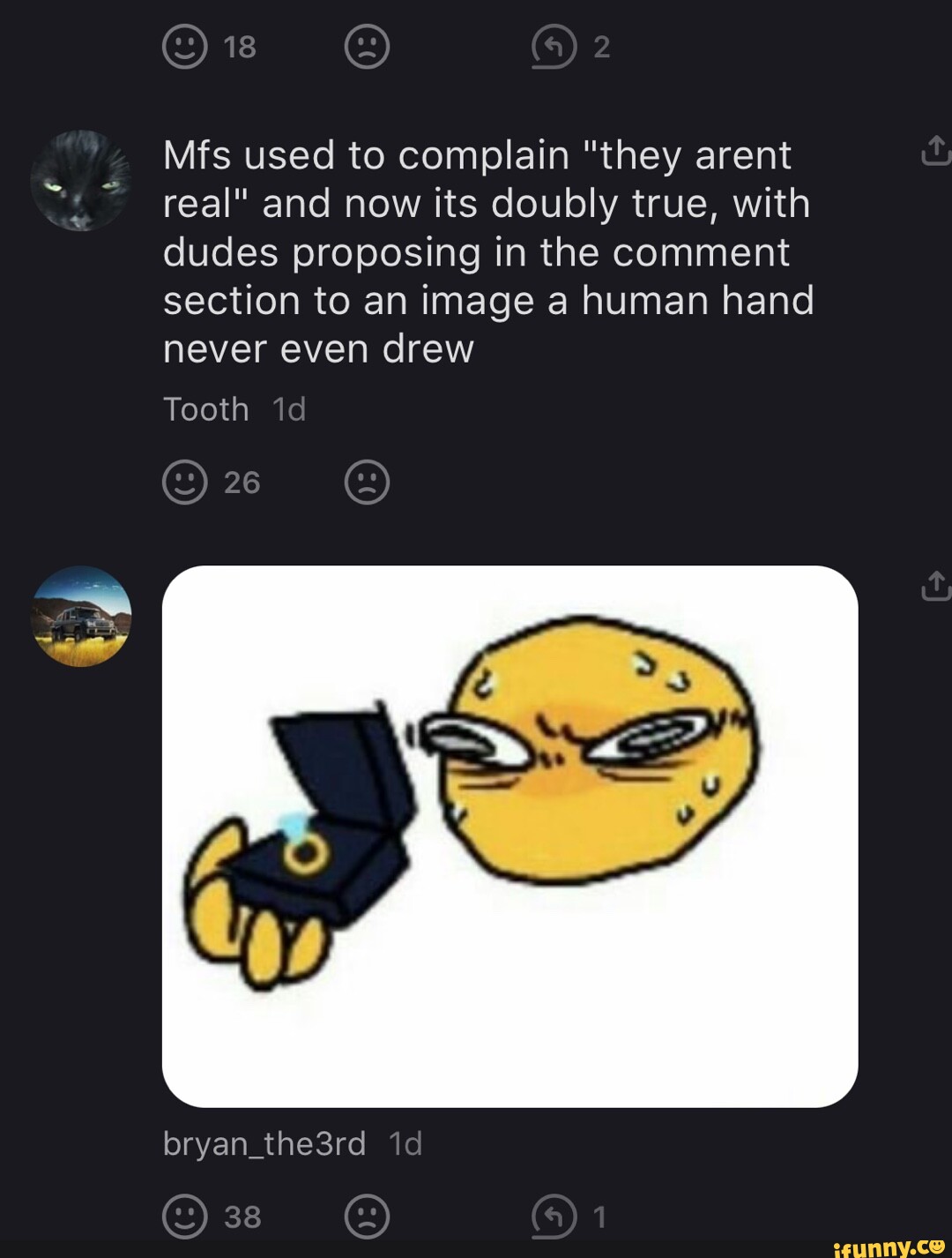 Is Mfs used to complain "they arent real" and now its doubly true, with ...