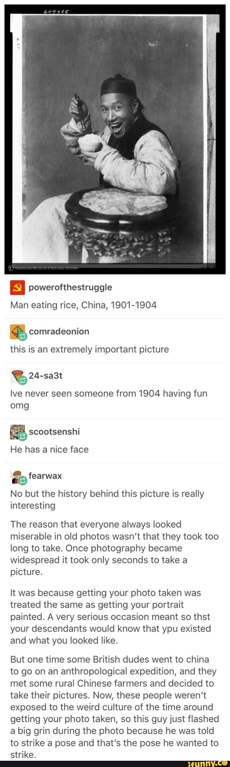 Powerofthestruggle Man eating rice, China, 1901-1904 lve never seen ...