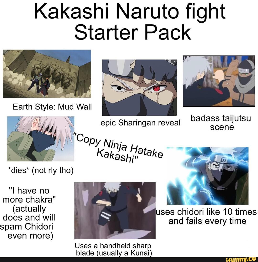 Kakashi Naruto fight Starter Pack Earth Style: Mud Wall badass taijutsu ...