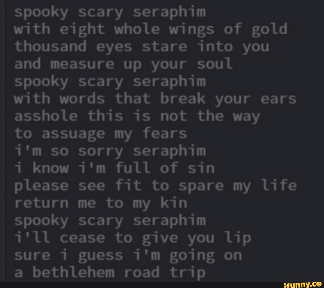 Spooky scary seraphim with eight whole wings of gold thousand eyes ...