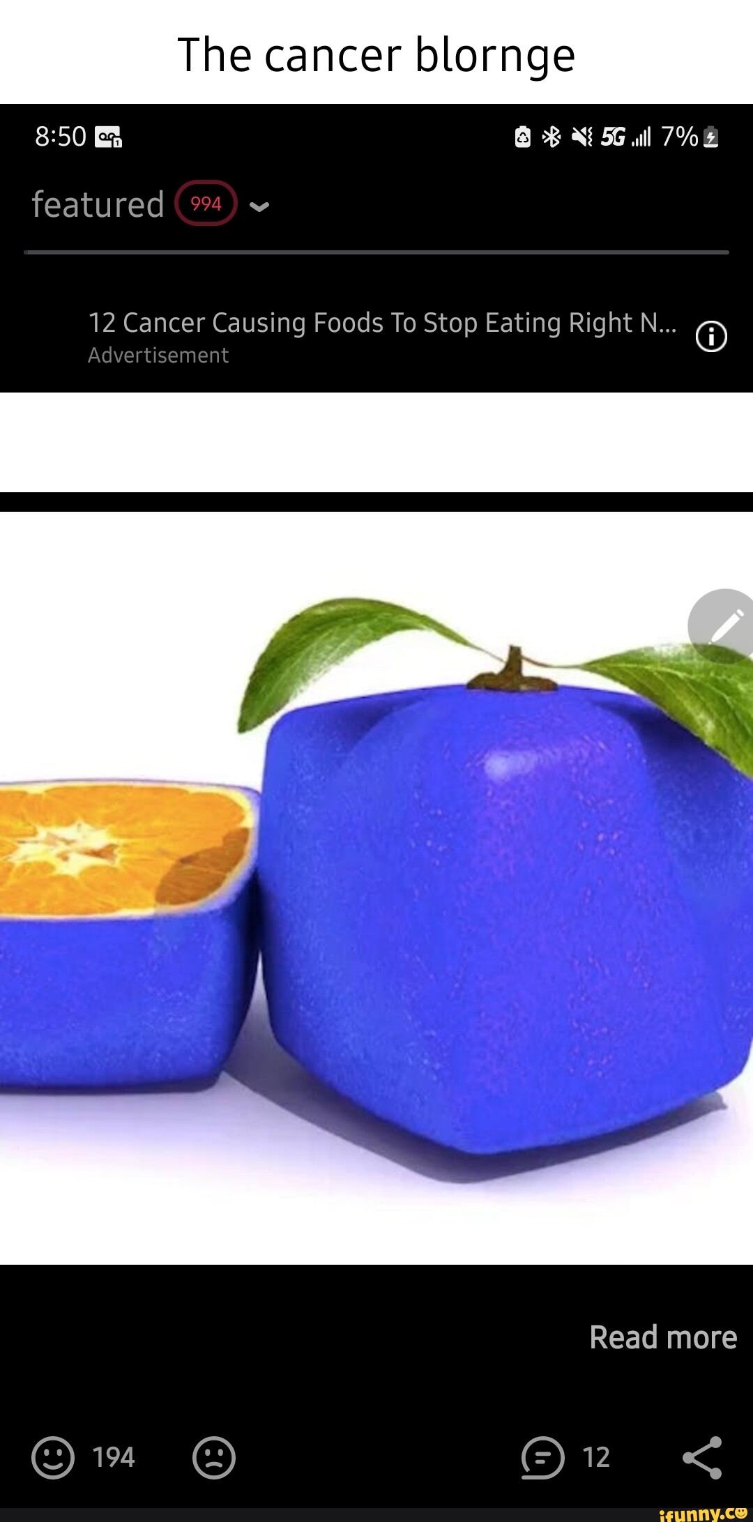 The cancer blornge all featured 94 12 Cancer Causing Foods To Stop ...
