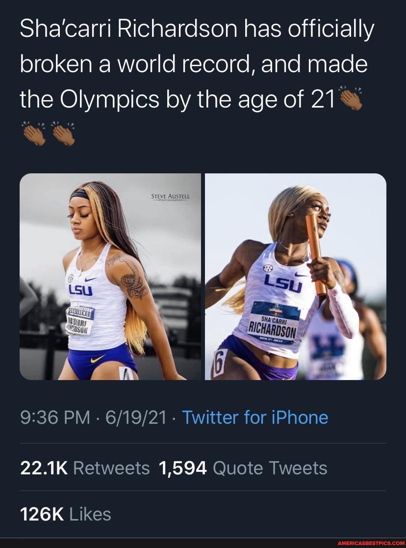 Sha'carri Richardson has officially broken a world record, and made the ...