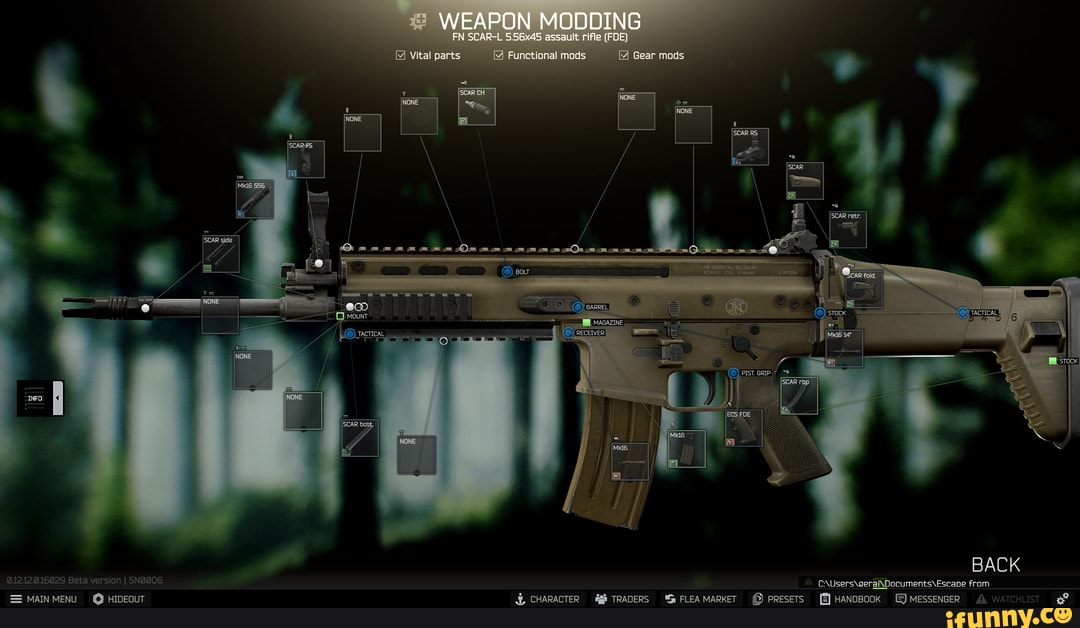 FN SCAR-L Modding Screen - WEAPON MODDING SCAR-L sssault rifie (FOE ...