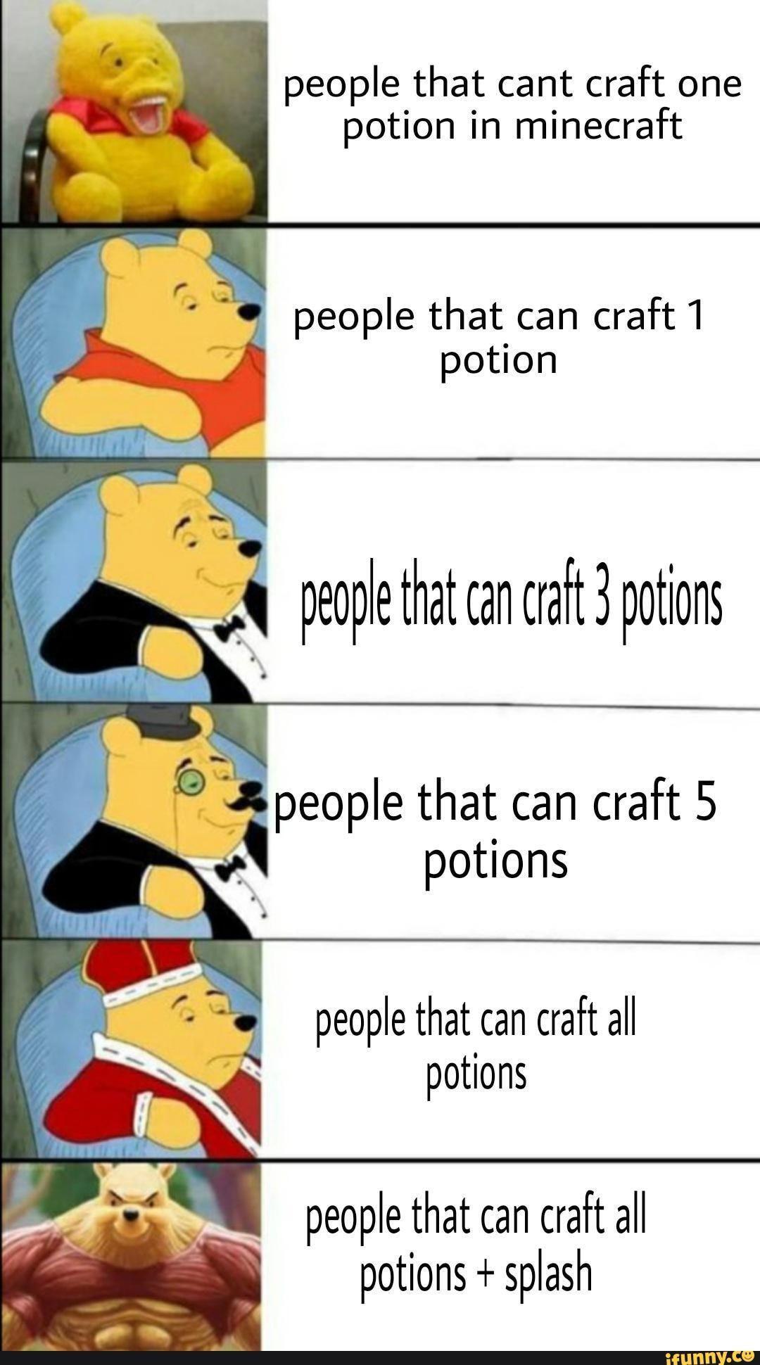 People that cant craft one potion in minecraft people that can craft 1 ...