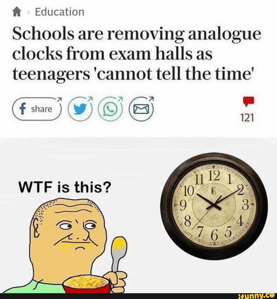 Ff Education Schools are removing analogue clocks from exam halls as ...
