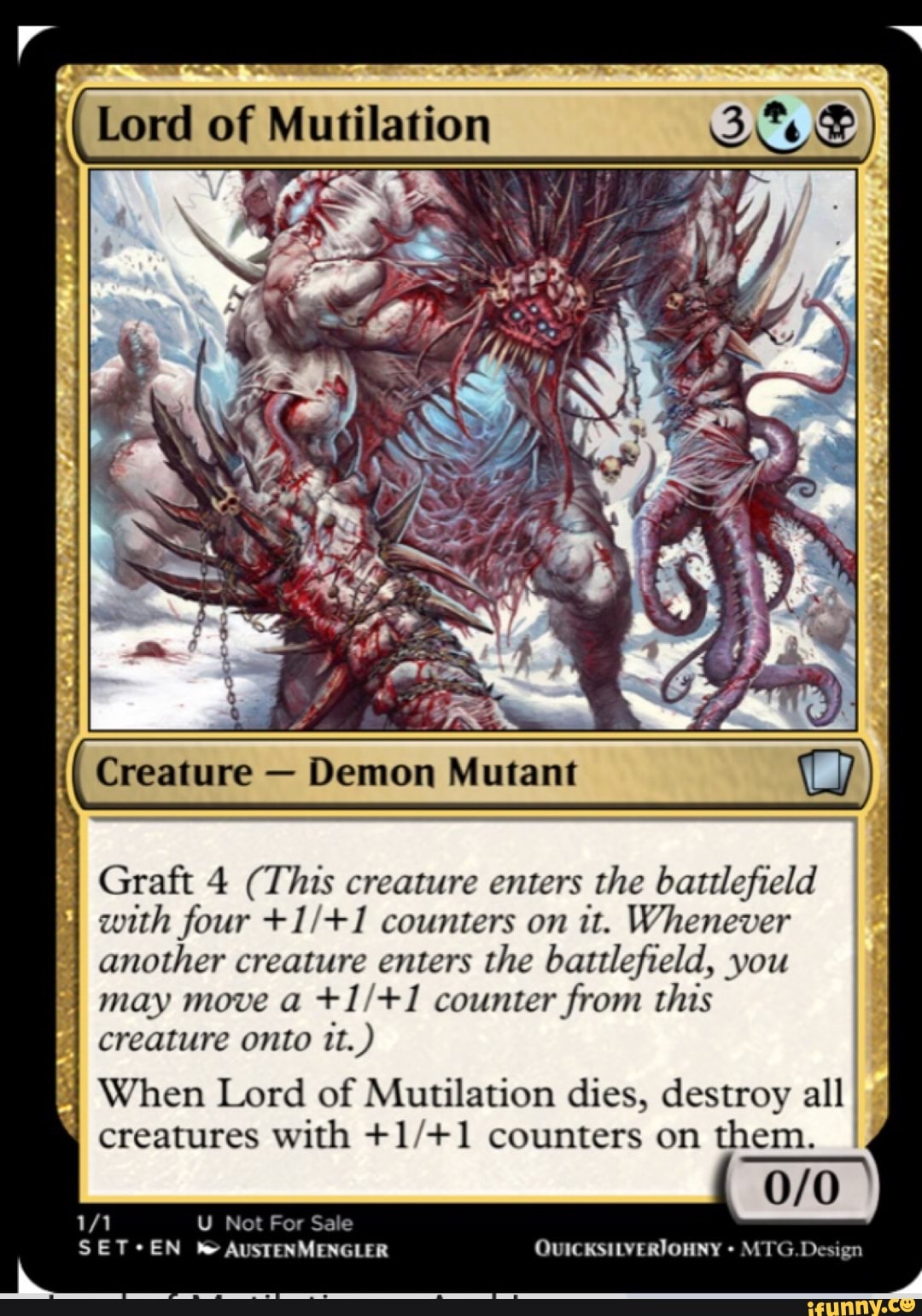 Graft 4 (This creature enters the battlefield with four +1/+1 counters ...