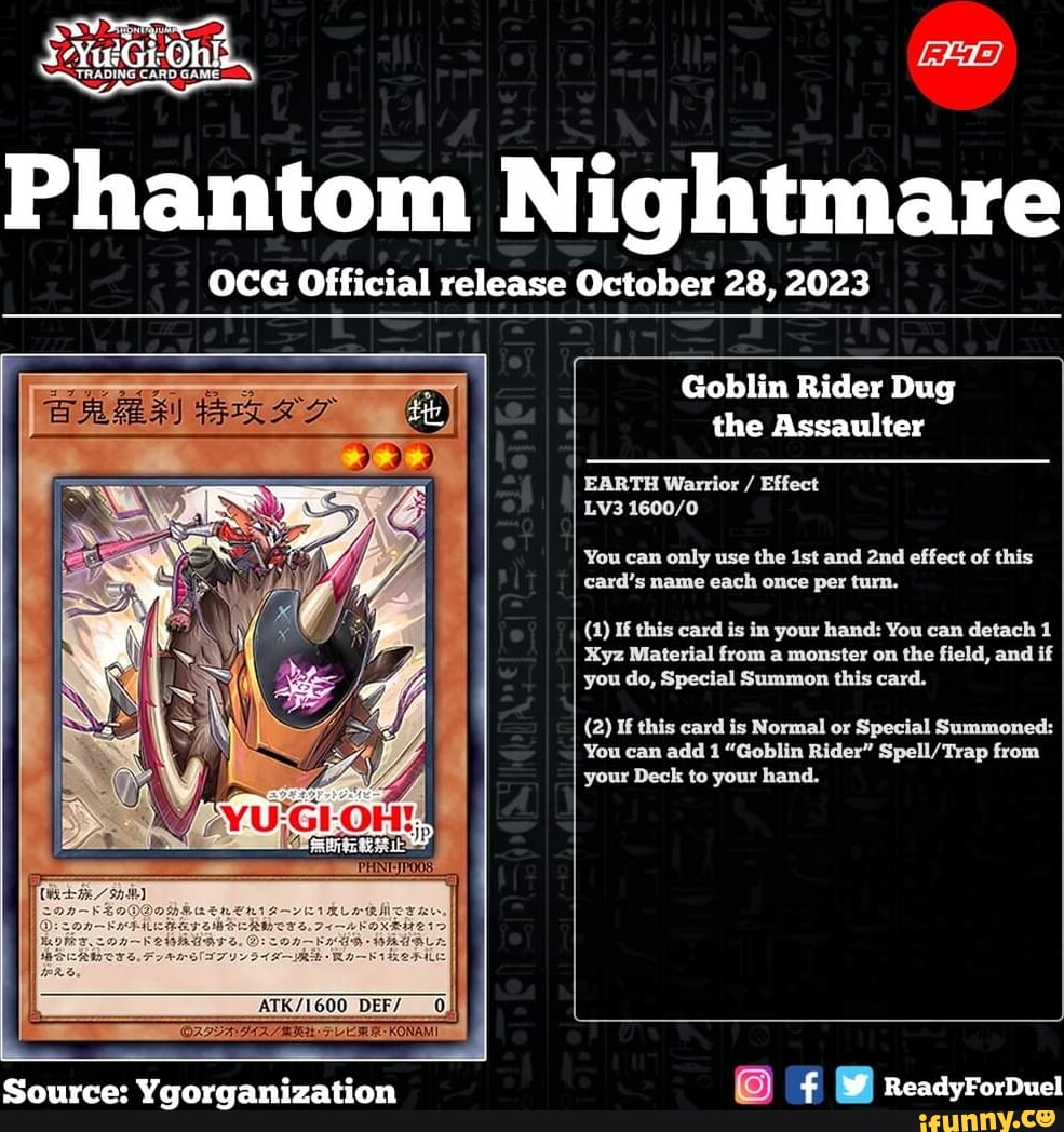 Phantom Nightmare OCG Official release October 28, 2023 on Source ...
