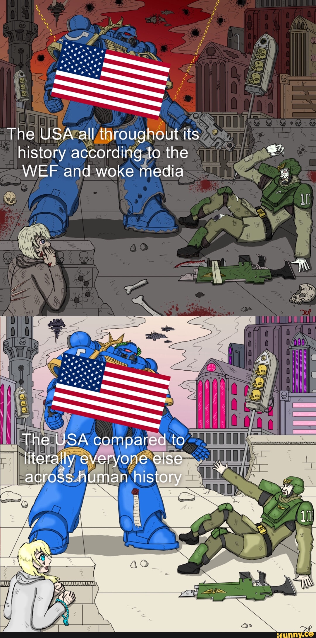 The USA all throughout its history according to the WEF and woke media ...