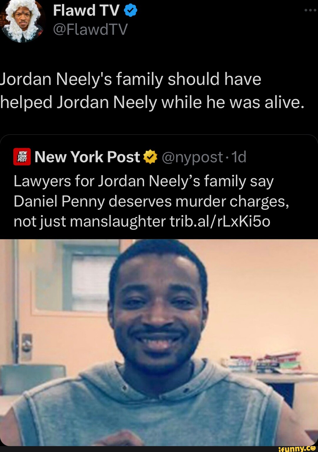 Flawd TV @ Be @FlawdTV Jordan Neely's family should have helped Jordan ...