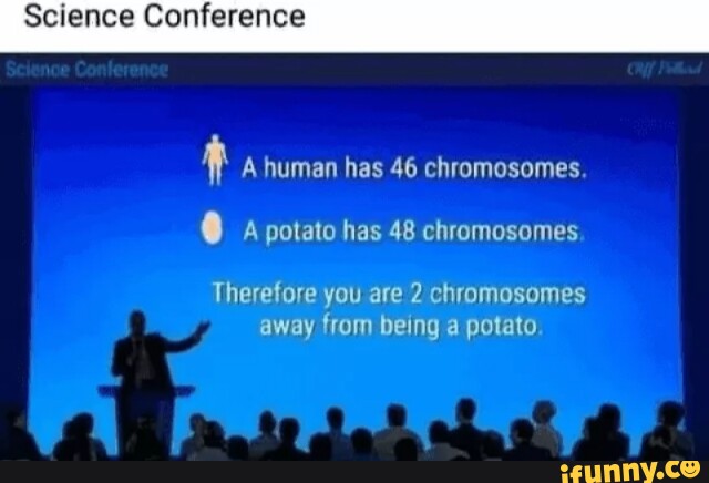 Science Conference A human has 46 chromosomes. A potato has 48 ...