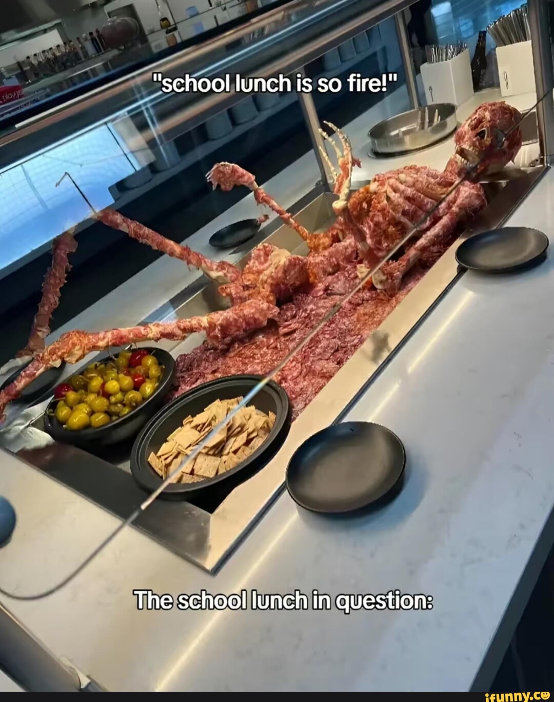 "school lunch ts so fire!" The school lunch in question: - iFunny