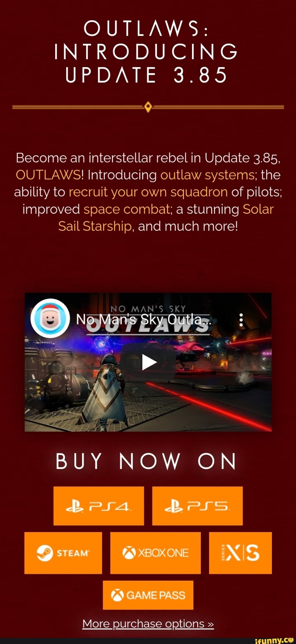 OUTLAWS: INTRODUCING UPDATE 3.85 come an interstellar rebel in Update 3.85, OUTLAWS! Introducing ...