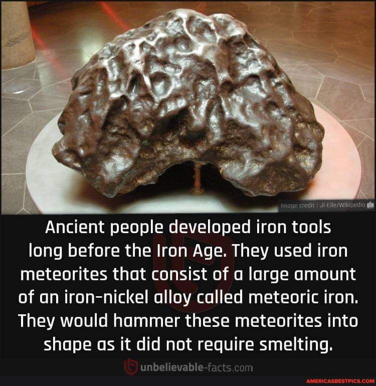 Ancient people developed iron tools long before the Iron Age. They used ...