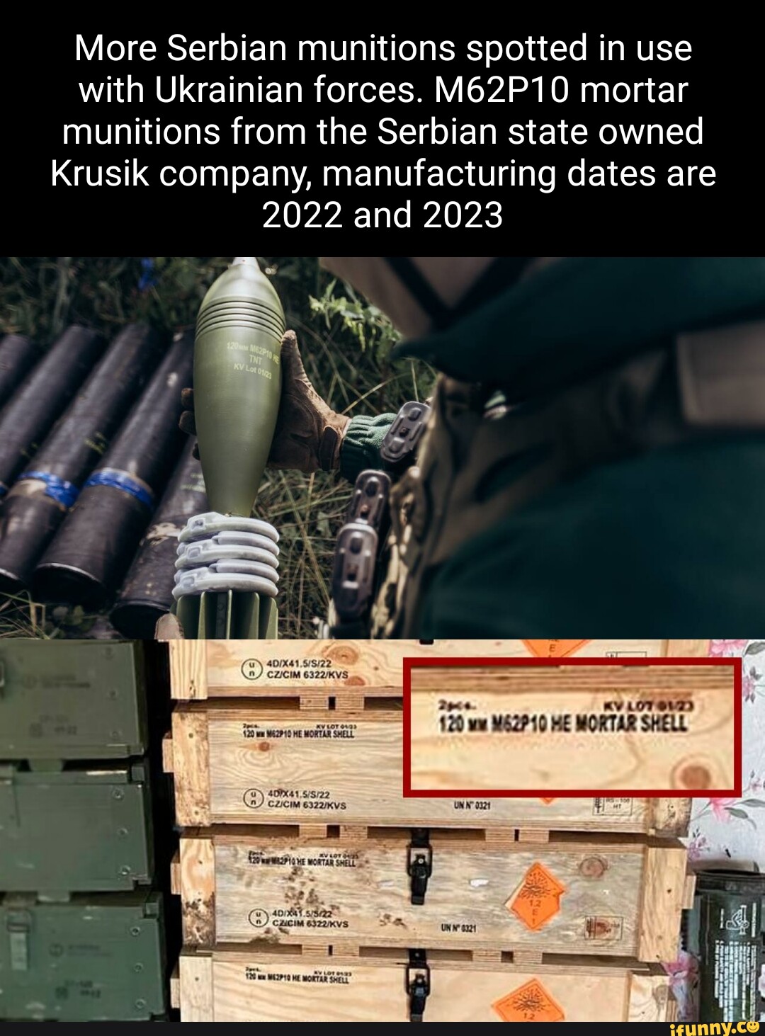 More Serbian munitions spotted in use with Ukrainian forces. M62P10 ...