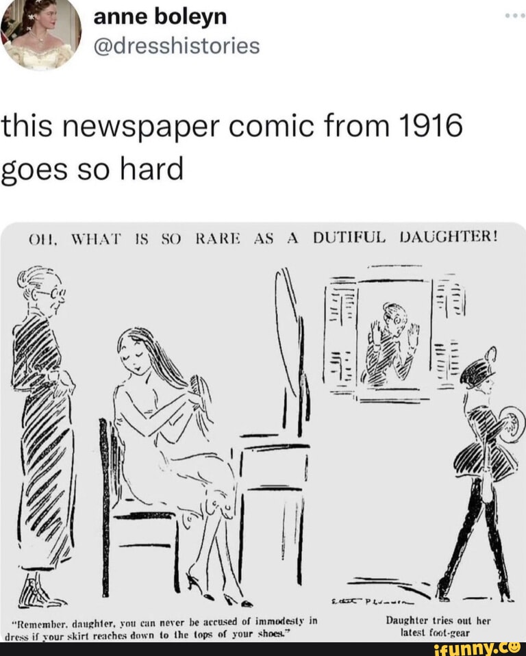 Anne boleyn this newspaper comic from 1916 goes so hard OH, WHAT IS SO ...