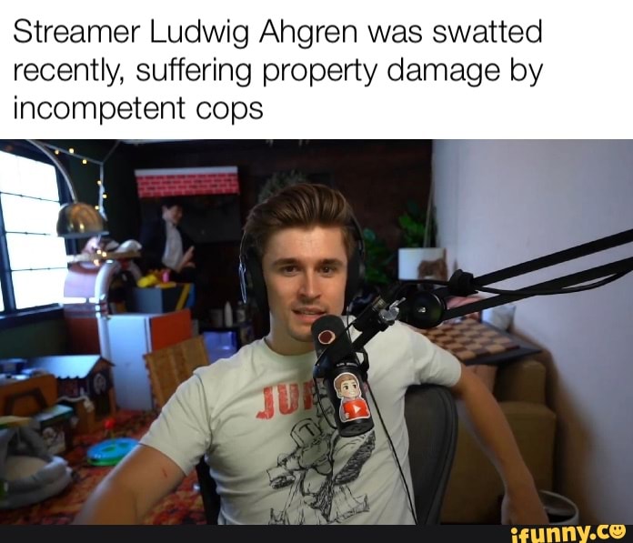 Streamer Ludwig Ahgren was swatted recently, suffering property damage ...