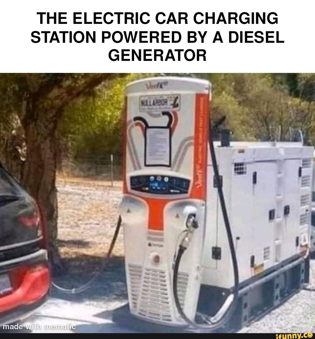 THE ELECTRIC CAR CHARGING STATION POWERED BY A DIESEL GENERATOR well ...