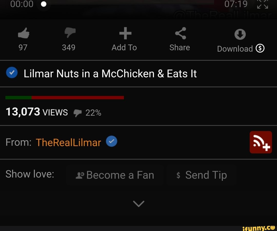 " Lilmar Nuts in a McChicken & Eats It - iFunny