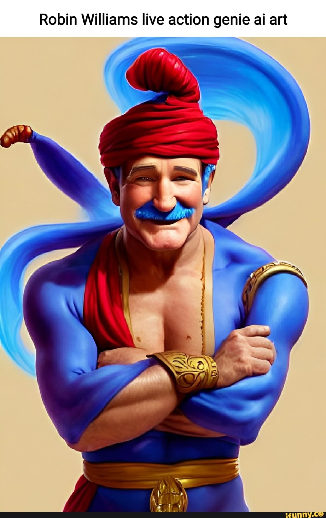 Robin Williams live action genie ai art - iFunny