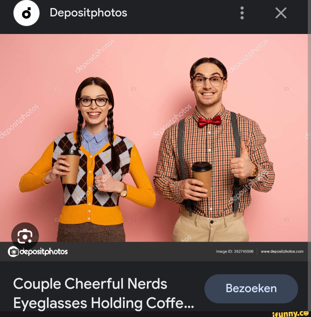 Depositphotos re) depositphotos Image ID: 352745596 www.depositphotos. com Couple Cheerful Nerds ...