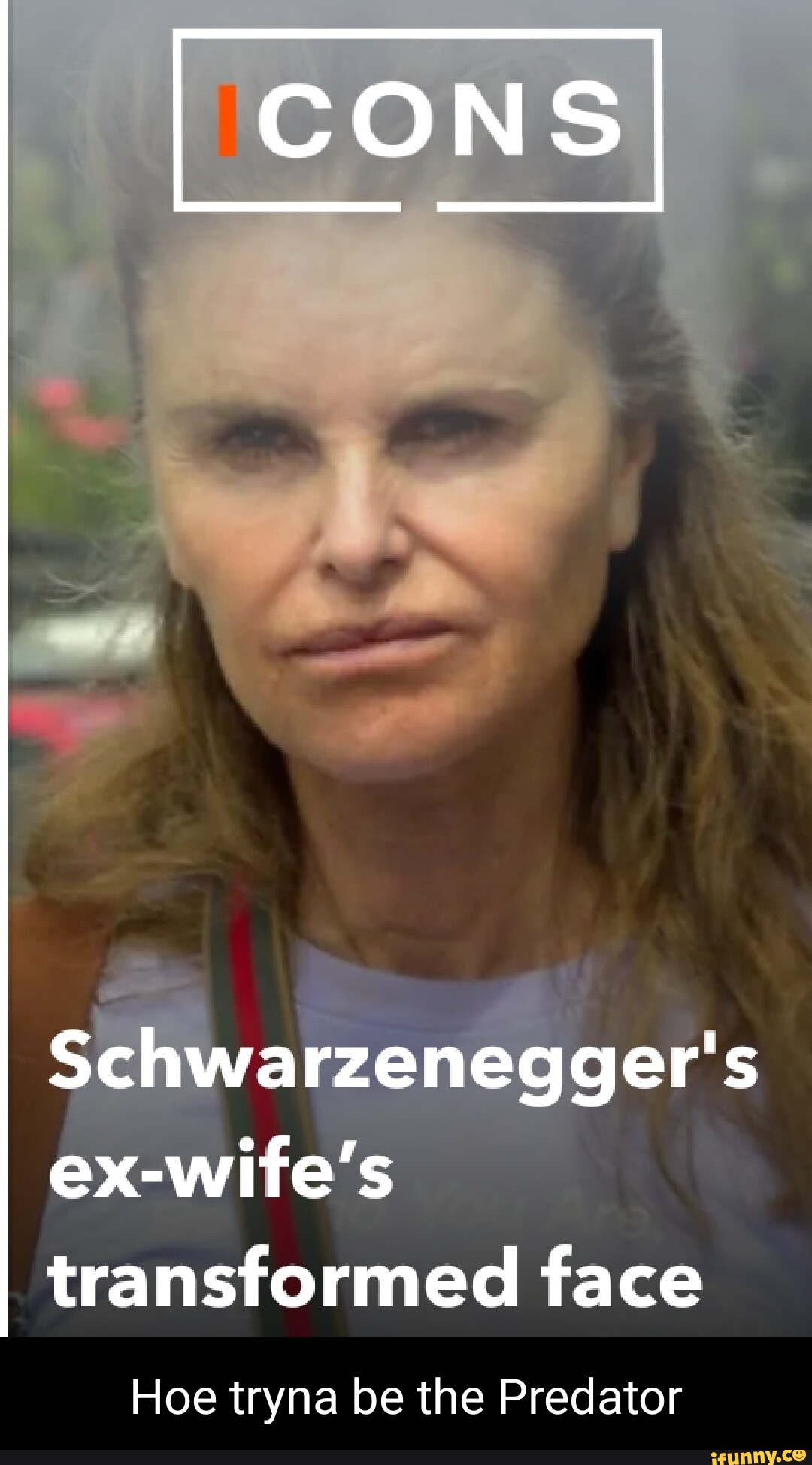 I CONSI Schwarzenegger's ex-wife's I transformed face Hoe tryna be the ...