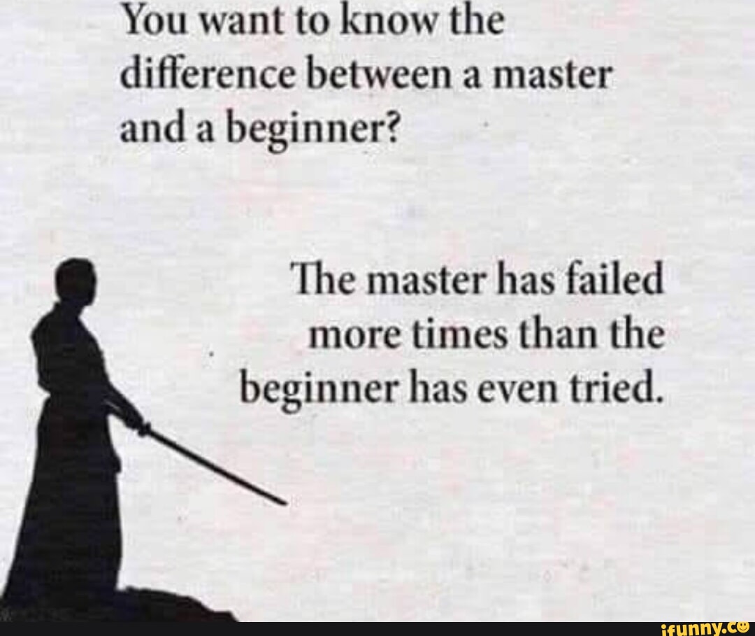You want to know the difference between a master and a beginner? The ...
