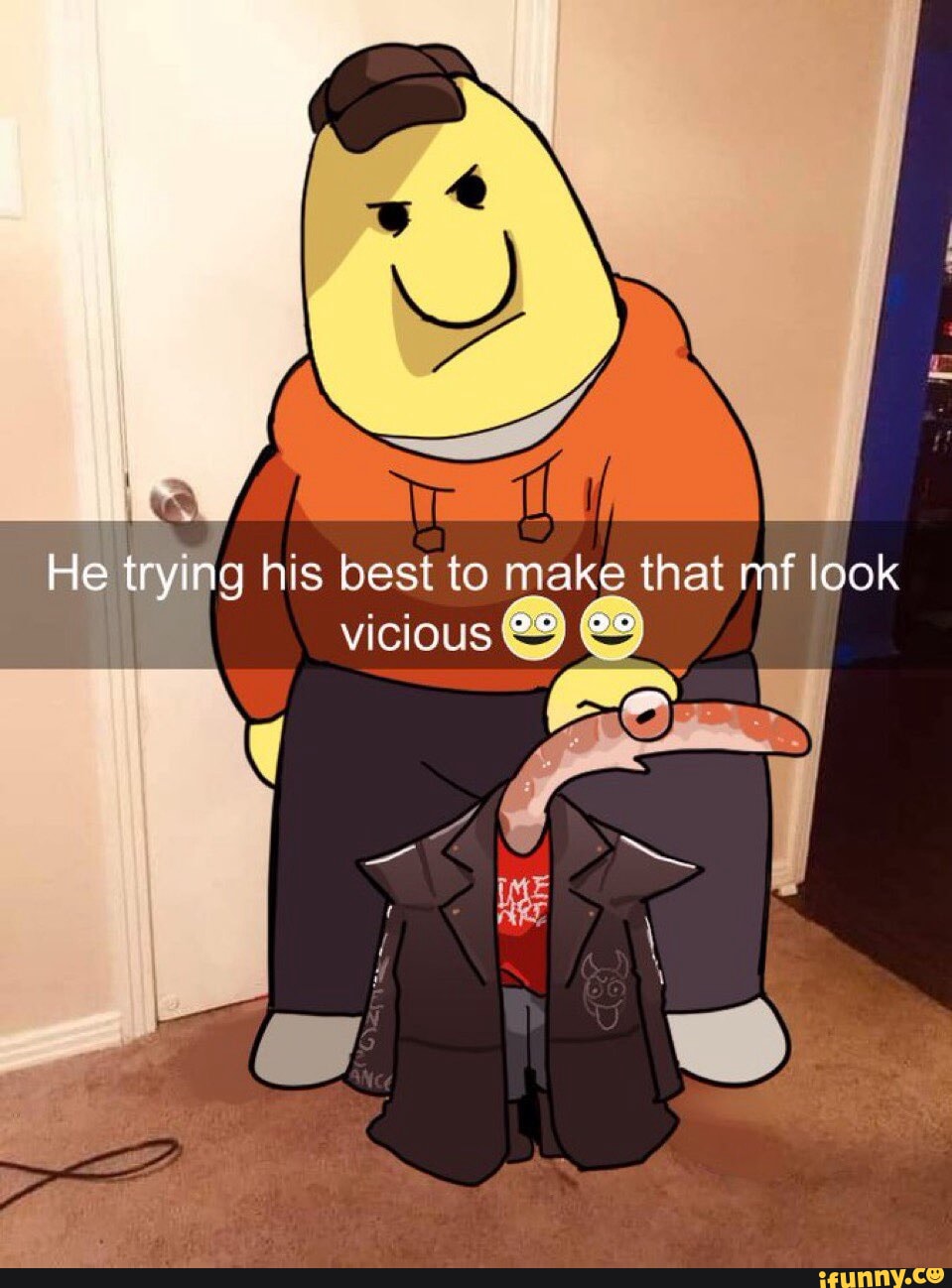 He trying his best to make that mf look vicious - iFunny