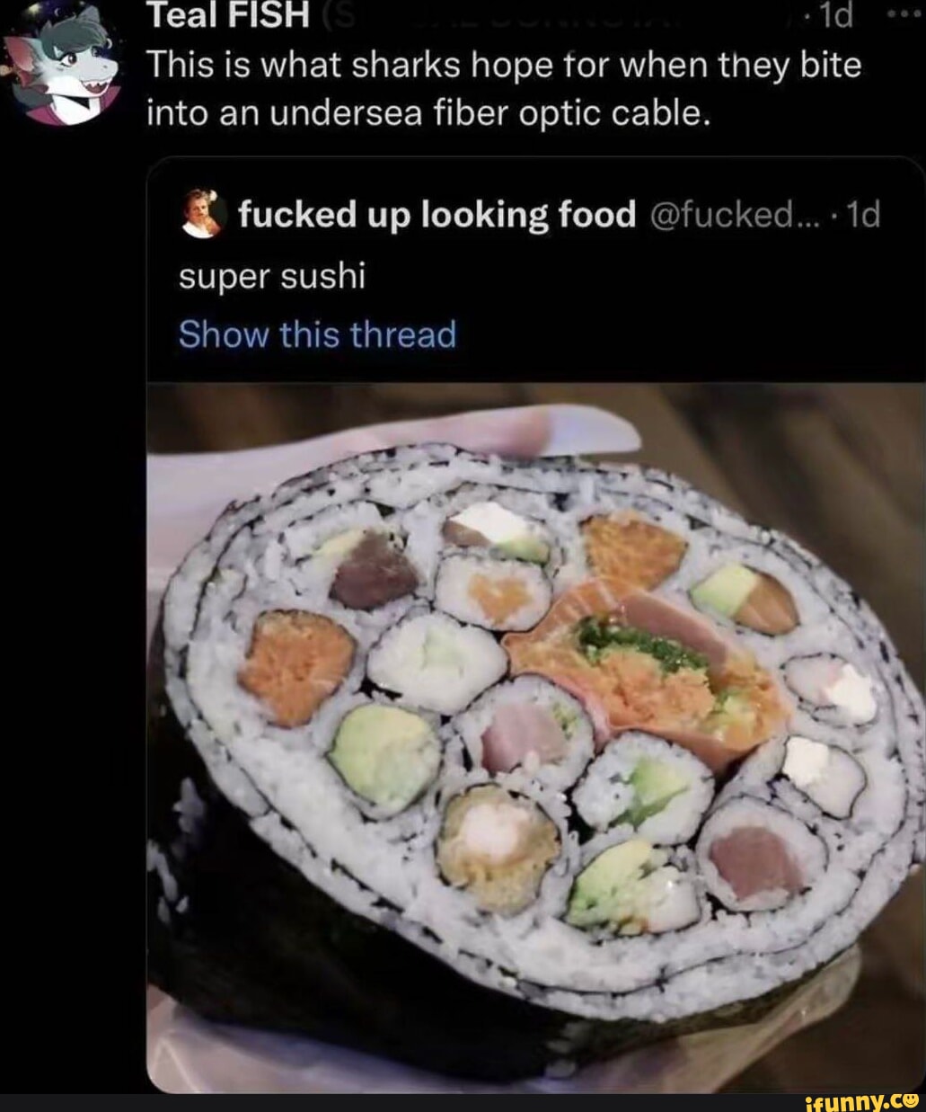 * Teal FISH -Id This is what sharks hope tor when they bite into an ...