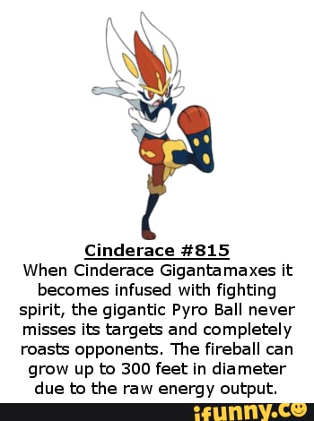 Cinderace fact of the day - Cinderace #815 When Cinderace Gigantamaxes ...