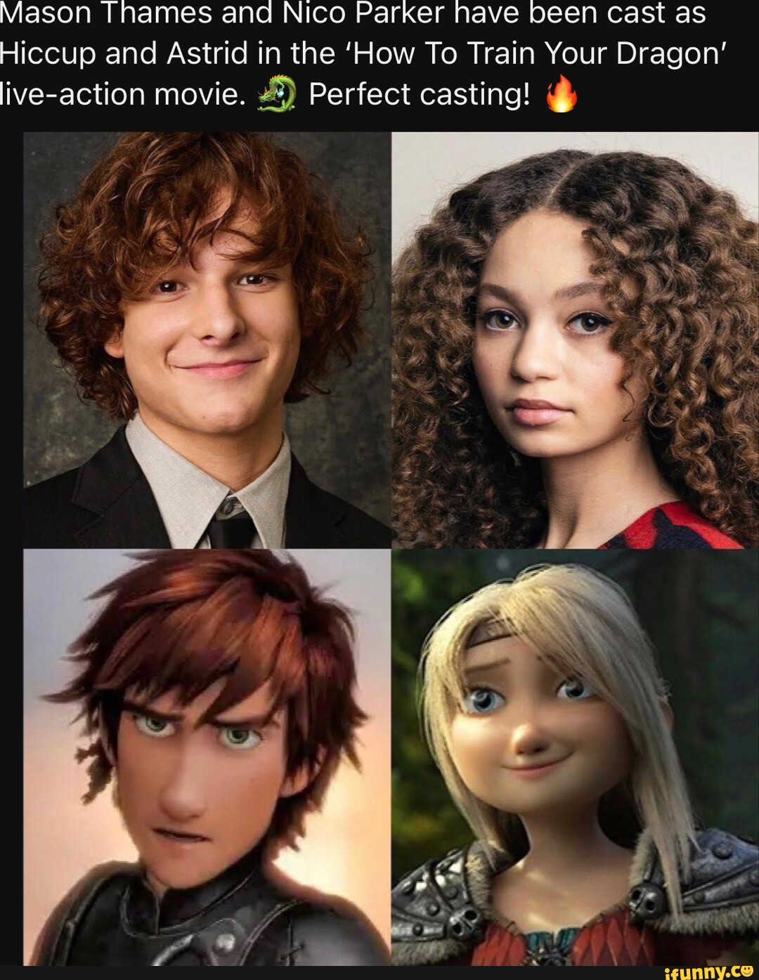 Mason Thames and Nico Parker nave been cast as Hiccup and Astrid in the ...