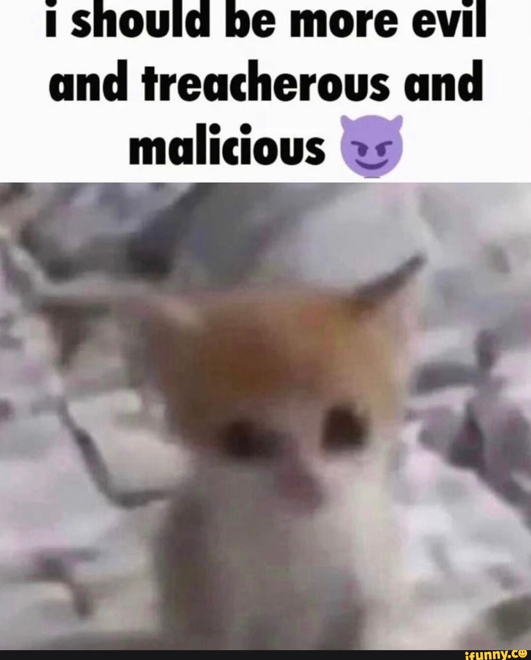 Be more evi and treacherous and malicious - iFunny