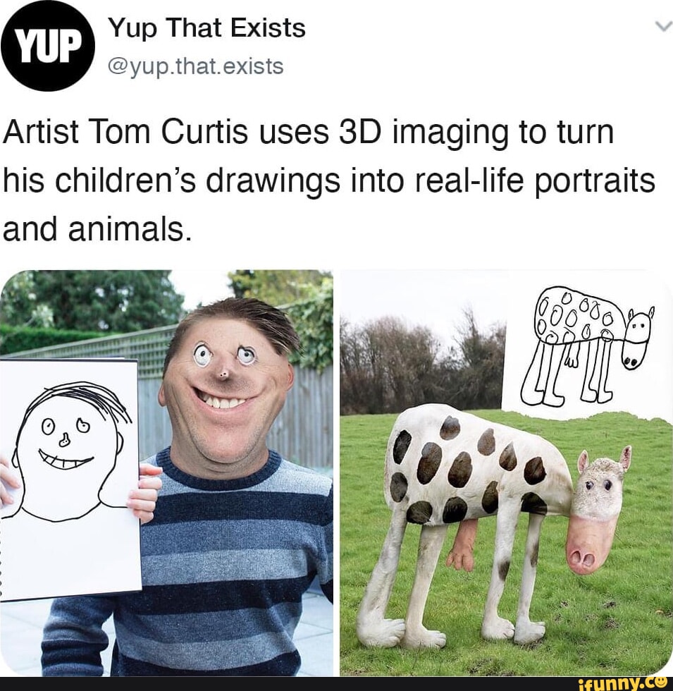Artist Tom Curtis uses imaging to turn his children's drawings into ...