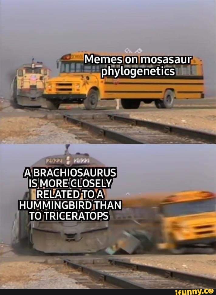Memes on mosasaur phylogenetics A BRACHIOSAURUS IS MORE CLOSELY RELATED ...
