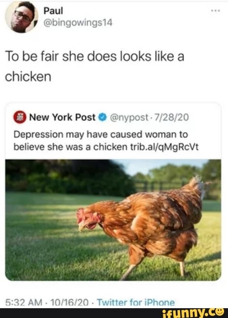 To be fair she does looks like a chicken @ New York Post @ @nypost ...