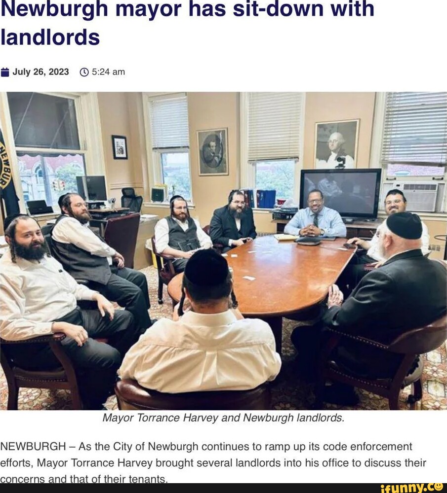 Newburgh mayor has sit-down with landlords July 26, 2023 Mayor Torrance ...