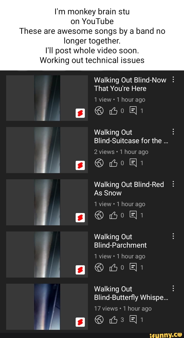 I'm monkey brain stu on YouTube These are awesome songs by a band no ...