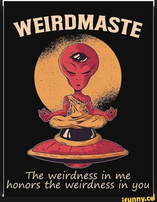 WEIRDMAST_ The weirdness in me honors the weirdness in you - iFunny