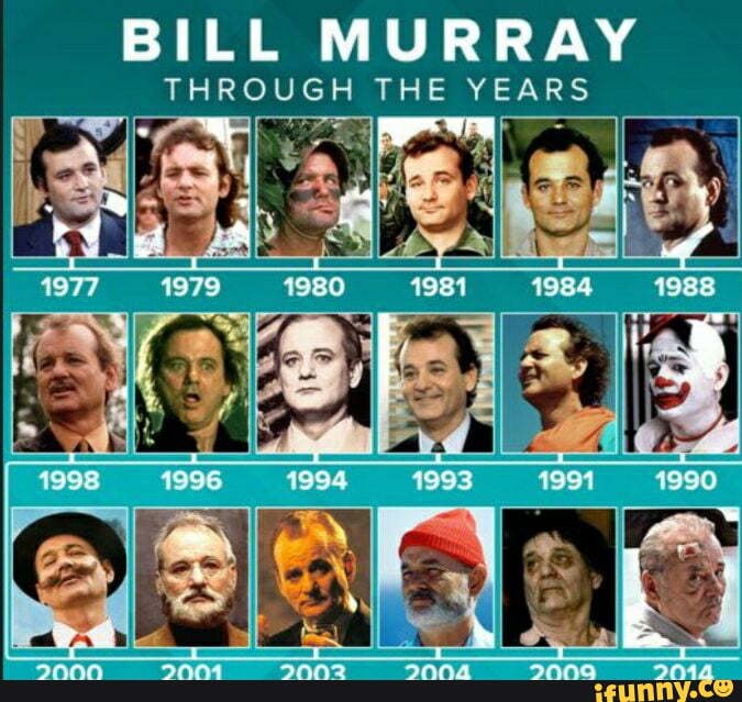 BILL MURRAY THROUGH THE YEARS 1994 - iFunny