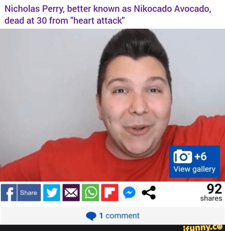 Nicholas Perry, better known as Nikocado Avocado, dead at 30 from ...