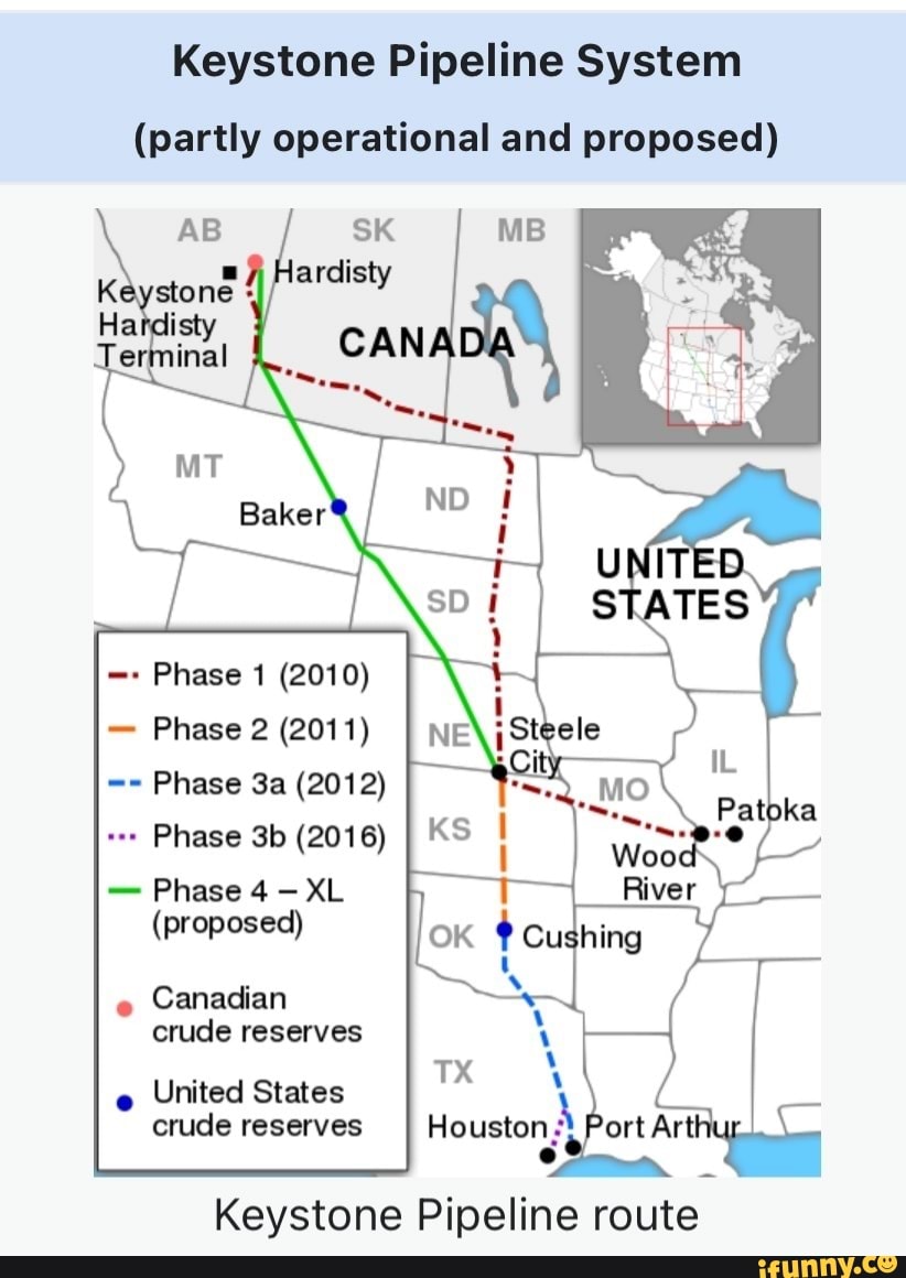 Keystone Pipeline System (partly operational and proposed) AB SIK Phase ...