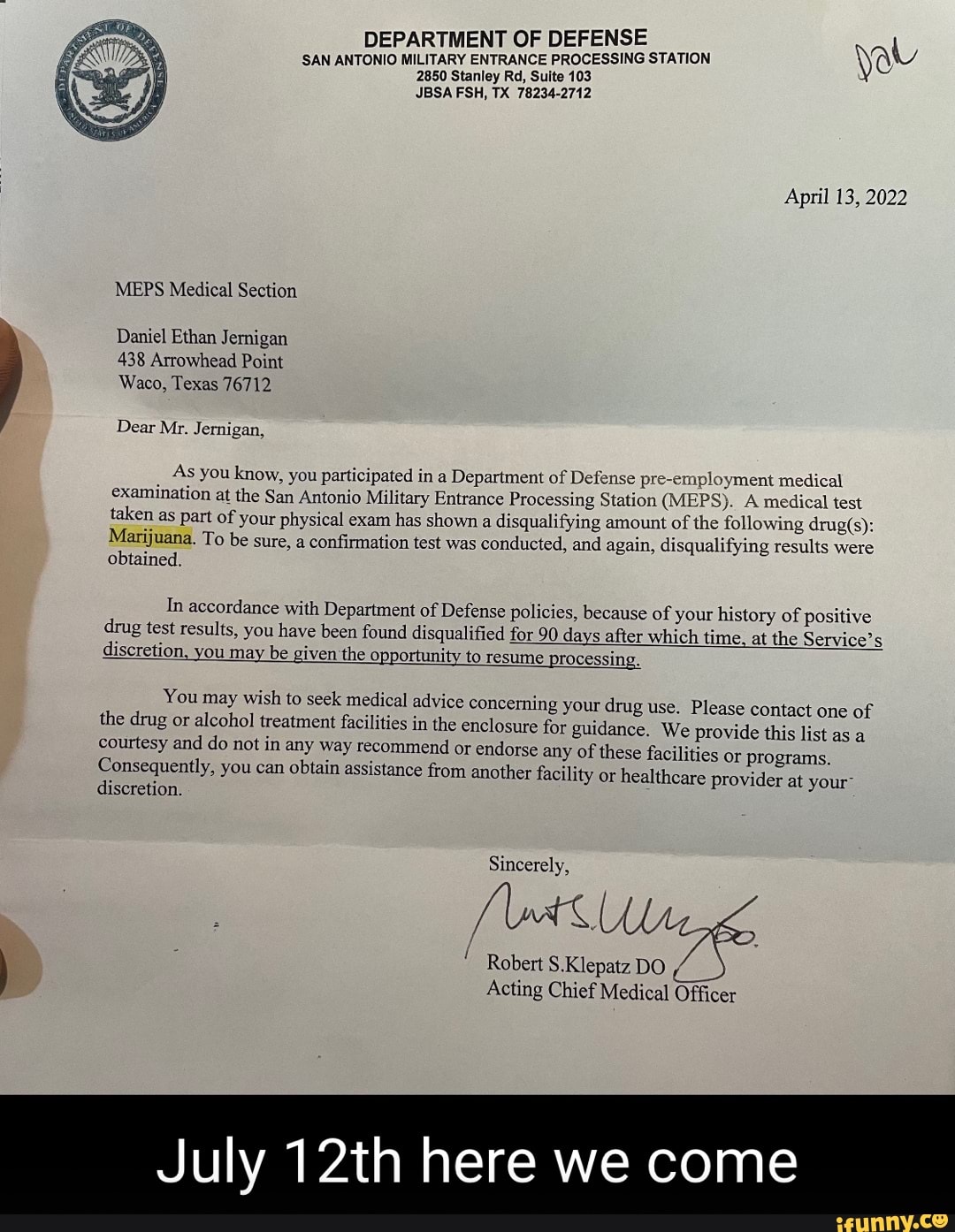 DEPARTMENT OF DEFENSE SAN ANTONIO MILITARY ENTRANCE PROCESSING STATION ...