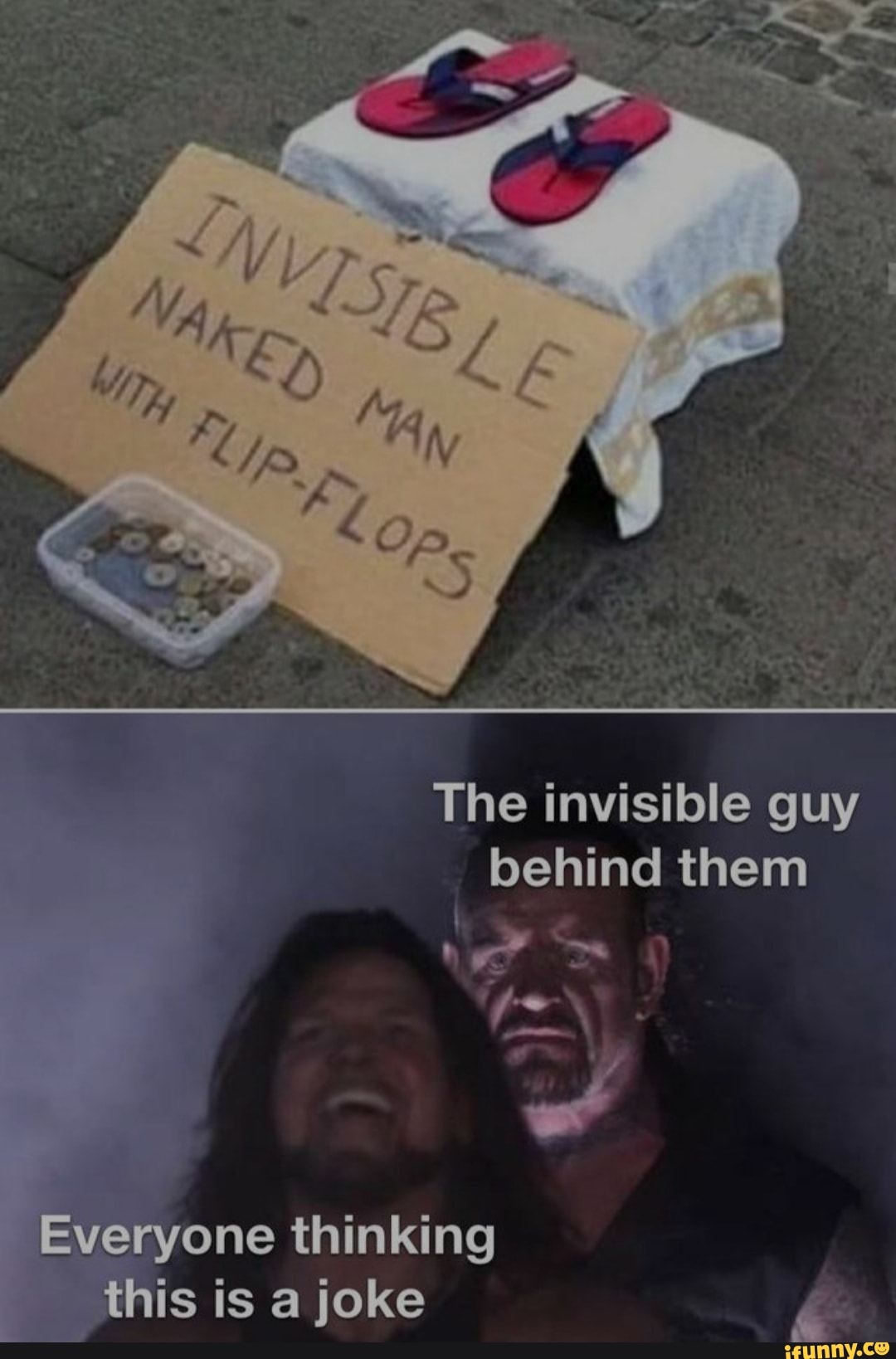 The invisible guy behind them Everyone thinking this is a joke - iFunny