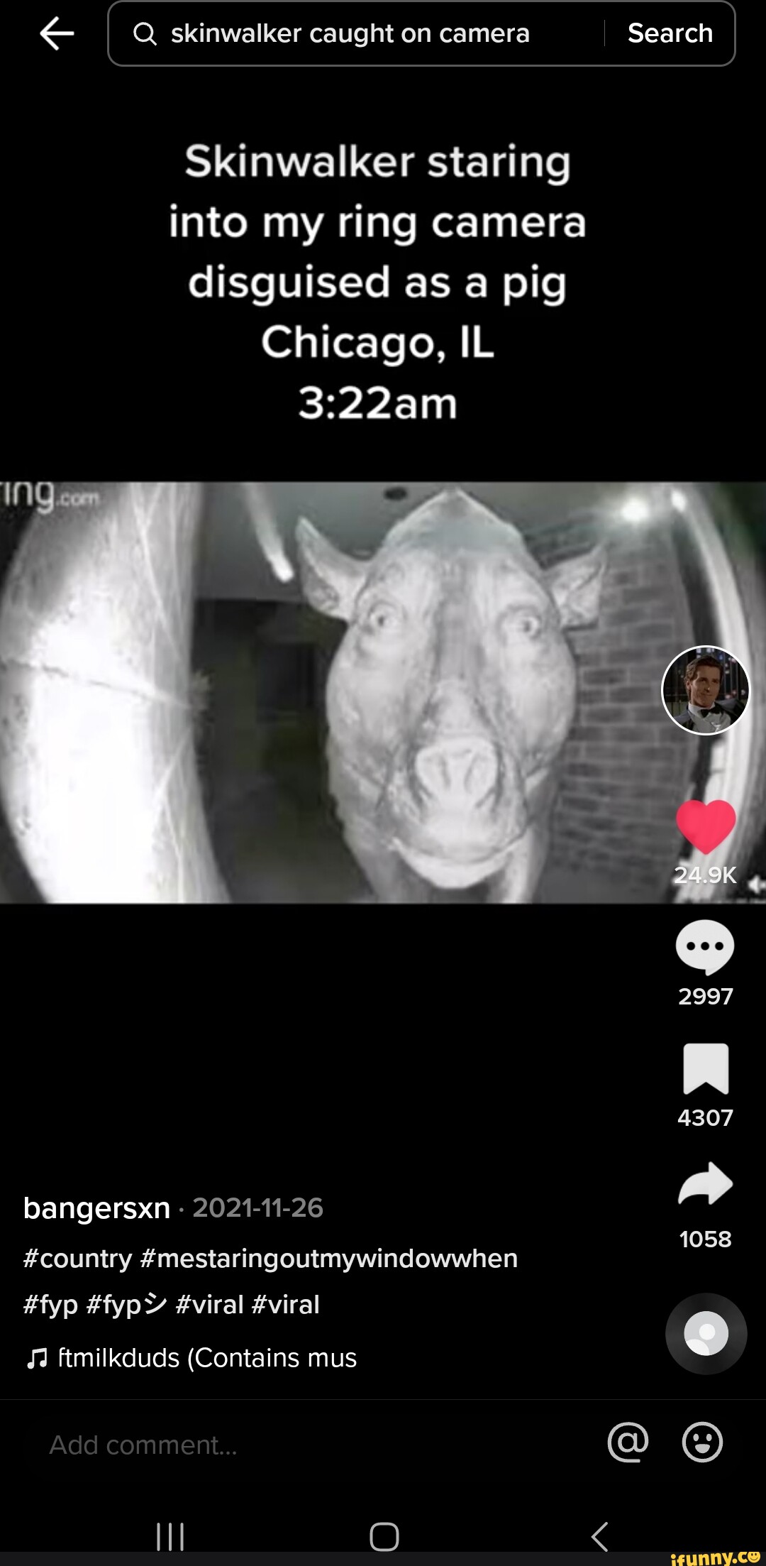 & skinwalker caught on camera Search I Skinwalker staring into my ring ...