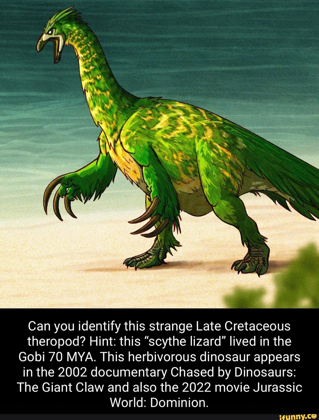 Can you identify this strange Late Cretaceous theropod? Hint: this ...